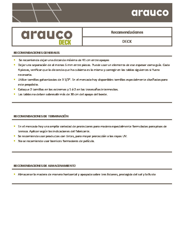 ARAUCO Chile | Deck
